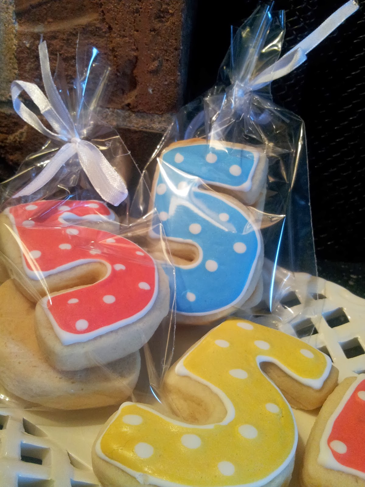 Sweet Addictions: Number 5 shaped Cookie